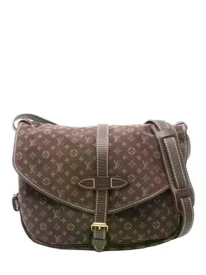 LOUIS VUITTON 2006 Saumur Monogram Mini Lin Shoulder Bag - Brown