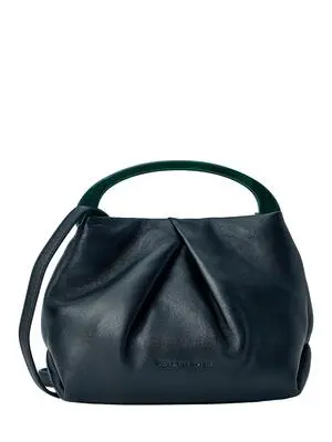Dries Van Noten Structured Leather Handbag - Black