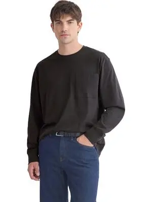 Everlane Forever Jersey Premium Long Sleeve Tshirt Black