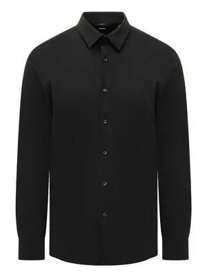 BOSS Stylish Shirt With Contemporary Collar And Button Closure - Black