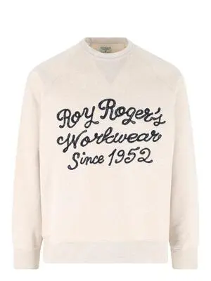 ROY ROGER'S Heritage-inspired Crewneck Sweater - Cream
