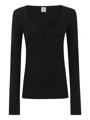 TOTEME Contemporary Knit Top - Black