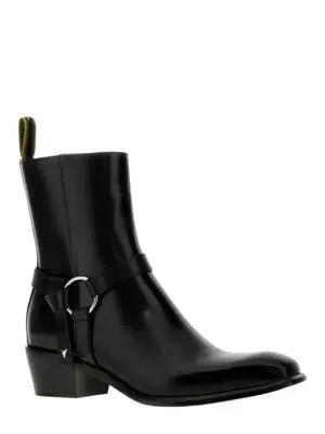 Fendi Double O Ring-detail Ankle Boots - Black
