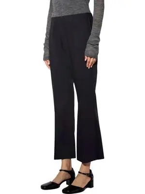 Liviana Conti Elasticated-waistband Cropped Trousers - Black