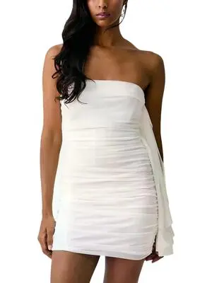 BARDOT Ruched Strapless Dress