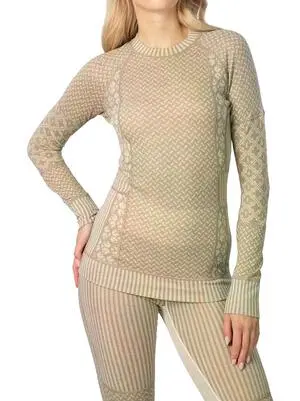 Kari Traa Smekker Geometric-pattern Ski Base Layer Brown