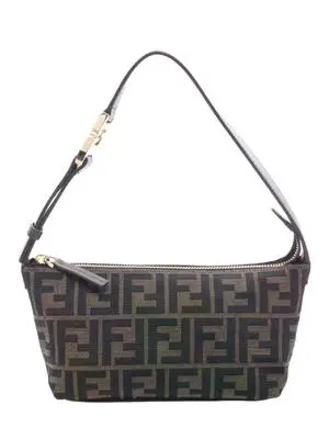 Fendi 2020s Small Vanity Pouch Zucca Shoulder Bag - Brown