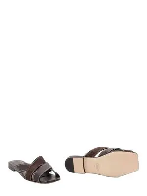 TOD'S Sandals In Smooth Leather And Suede Brown