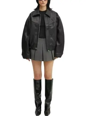 WRSTBHVR Madden Pleated Mini Skirt - Grey