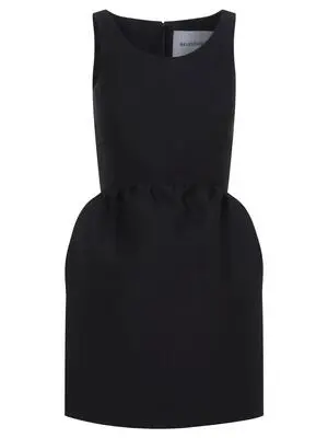 Balenciaga Wool-silk Bell Mini Dress For - Black
