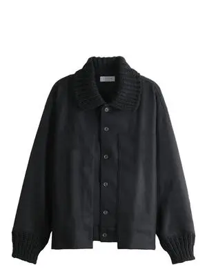 YOHJI YAMAMOTO POUR HOMME Rib Detail Blouson - Black