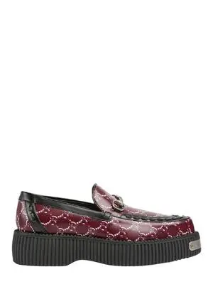 Gucci Horsebit Creeper Loafers 'gg Shadow - Red