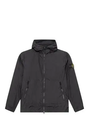 Stone Island Crinkle Reps Light Hooded Jacket - Black