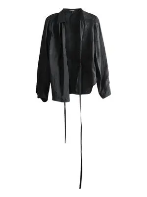 ANN DEMEULEMEESTER Alba Asymmetric Wrap Shirt 'black' Black