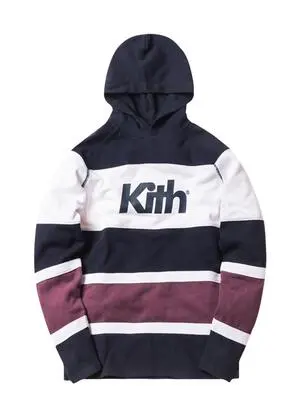 Kith Delk Paneled Hoodie 'navy - Blue