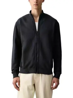 Barbour Zip-up Ribbed-trim Sweater - Black
