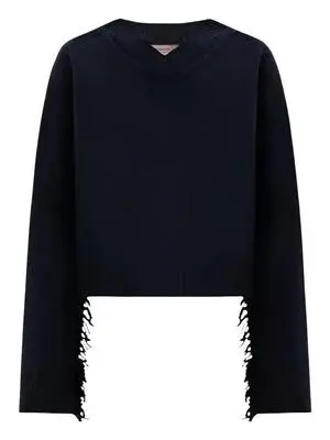 TWINSET Wool-blend Jumper With Fringes - Blue