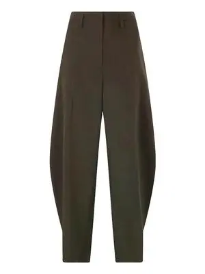 HERSKIND Dante Pleated Tapered Trousers - Brown