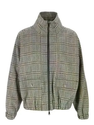 Fabiana Filippi Check-pattern Bomber Jacket - Grey