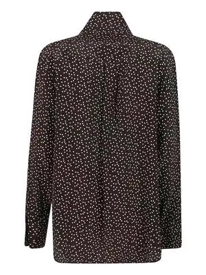 P.a.r.o.s.h Polka-dot Pussy-bow Blouse - Brown