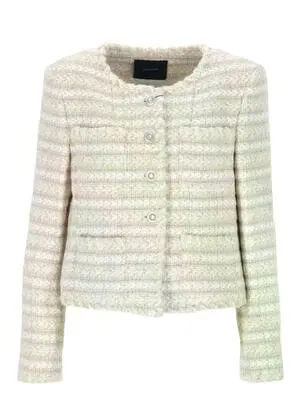 THELAURENT Tweed Frayed-edge Jacket