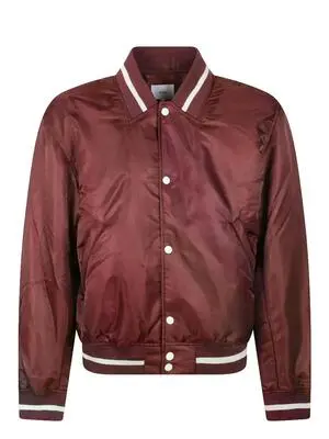Rhude Logo-print Striped-trim Jacket Red
