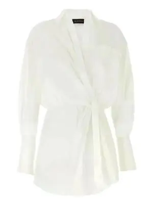 ANDAMANE Wrap-effect Gathered Shirt