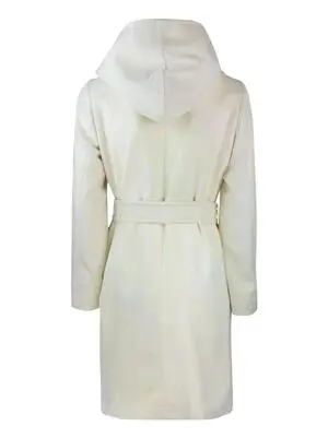 Max Mara Hooded Belted Coat Neutrals