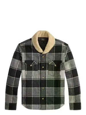 Ralph Lauren Check-pattern Fleece-collar Jacket - Black