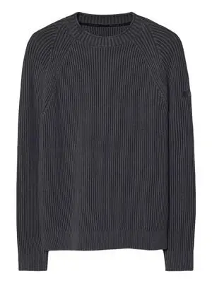 RRD Ribbed-knit Raglan-sleeve Sweater - Grey