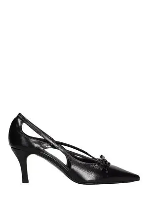 BIANCADI Bow-detail Cutout Pumps - Black