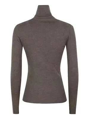 P.a.r.o.s.h Ribbed-knit Roll-neck Sweater - Brown