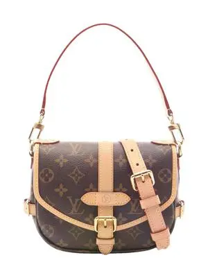 LOUIS VUITTON 2000-2026 Monogram Saumur Bb Satchel - Brown