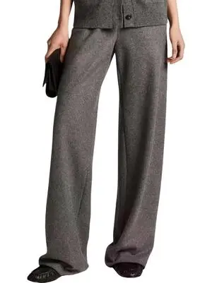VINCE Colette Fine-knit Wide-leg Trousers