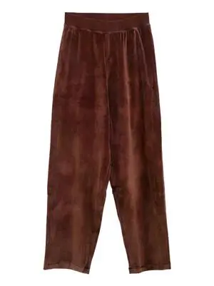 BASERANGE Velvet Elasticated-waistband Trousers - Brown