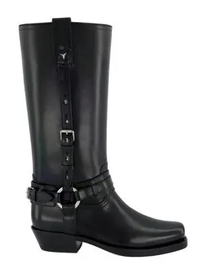 Fendi Count Buckle-strap Boots - Black