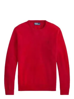Polo Ralph Lauren Embroidered-pony Wool Sweater - Red