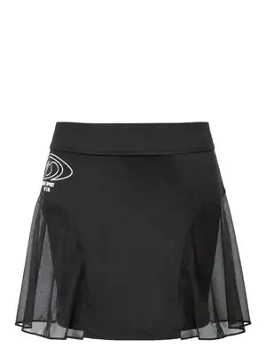 PLEIN SPORT Mesh-panel Logo-print Cover-up Skirt