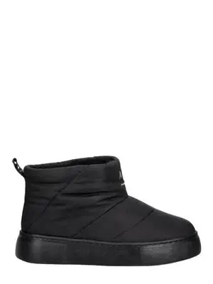 Armani Exchange Quilted Logo-print Boots - Black