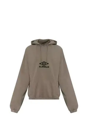 UMBRO Logo-embroidered Drawstring Hoodie - Grey