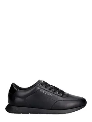 BALDININI Logo-print Leather Sneakers - Black