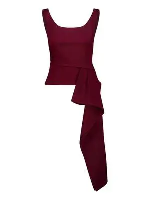 Roland Mouret Draped Wide-strap Top - Red