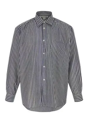 Comme Des Garçons Vertical-stripe Cotton Shirt - Blue