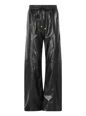ISABELLE BLANCHE Elasticated-waist High-waisted Trousers - Black