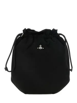 VIVIENNE WESTWOOD Orb Drawstring Bucket Bag - Black