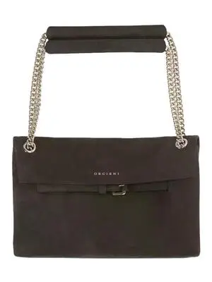 Orciani Venus Nabucco Suede Shoulder Bag Brown