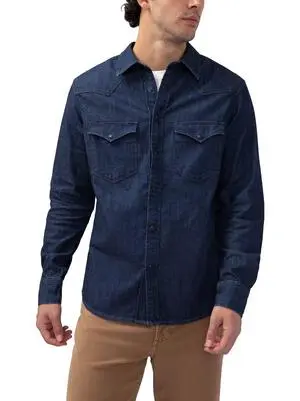 SILVER JEANS CO. Long Sleeve Denim Western Shirt - Swagger