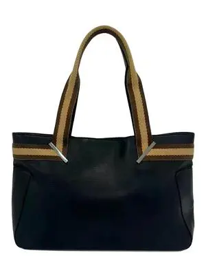 Gucci 2000-2015 Calfskin Web Handbag - Black