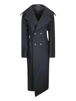 YOHJI YAMAMOTO Asymmetric Double-breasted Coat