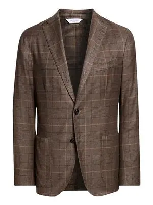 Boglioli Prince Of Wales Check Wool Sport Coat - Dove Grey